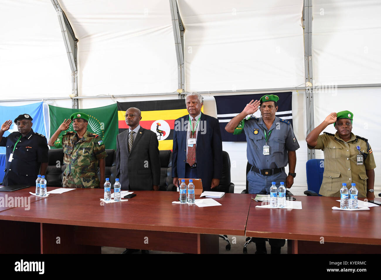 Senior officers from the African Union Mission in Somalia (AMISOM ...