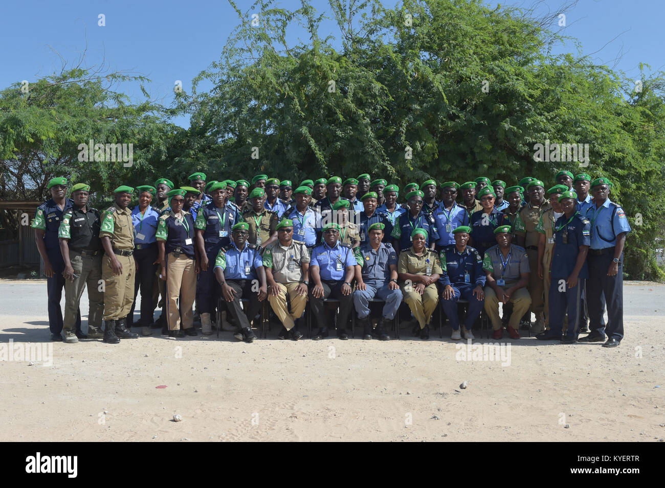Group photograph of the Senior Leadership Team of the AMISOM Police ...