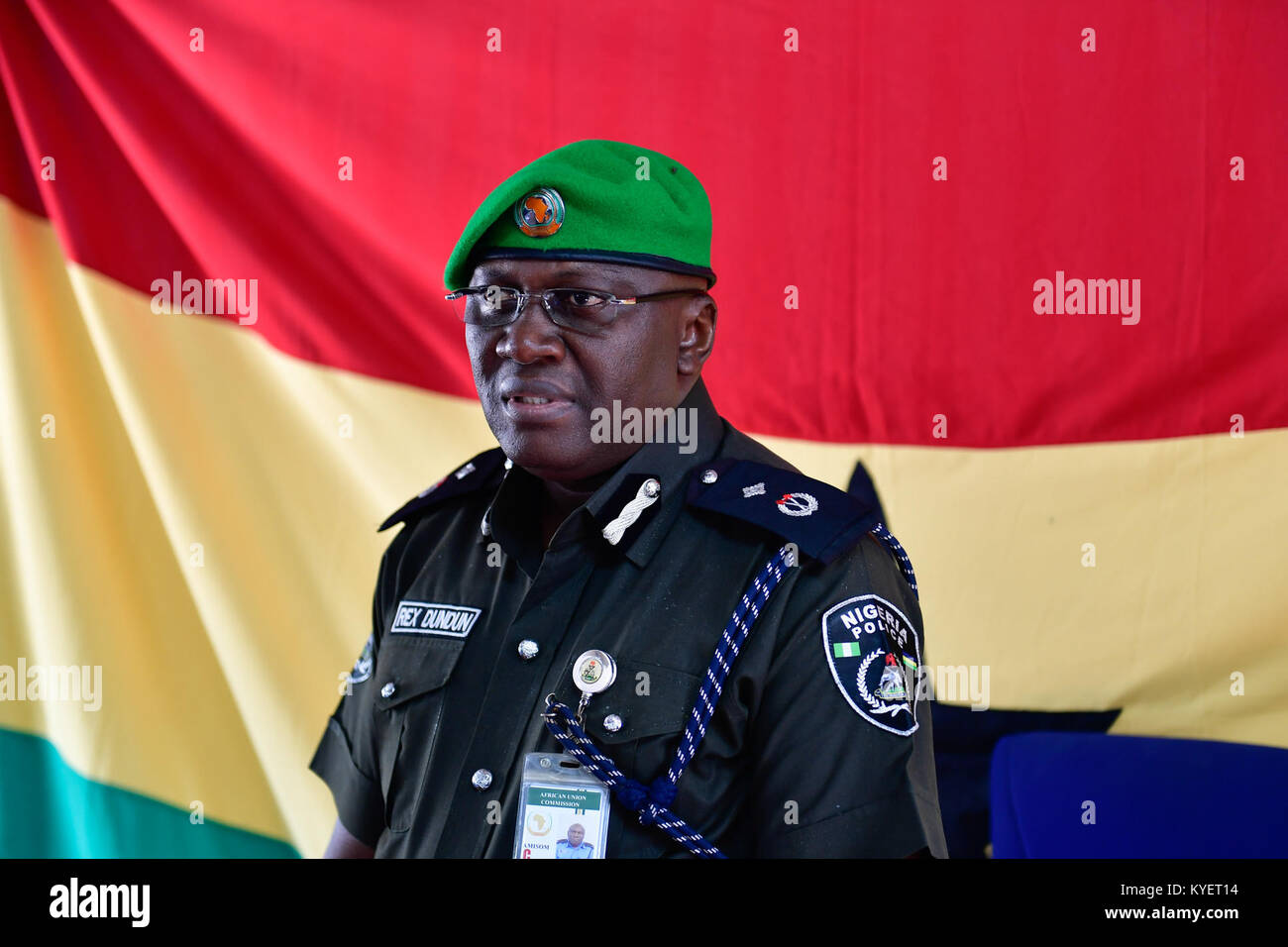 Rex Dundun, the Police Chief of Staff for the African Union Mission in ...