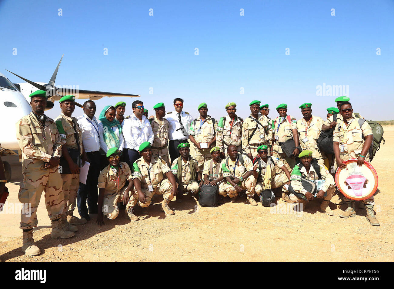Photograph of Djiboutian soldiers from the African Union Mission in ...