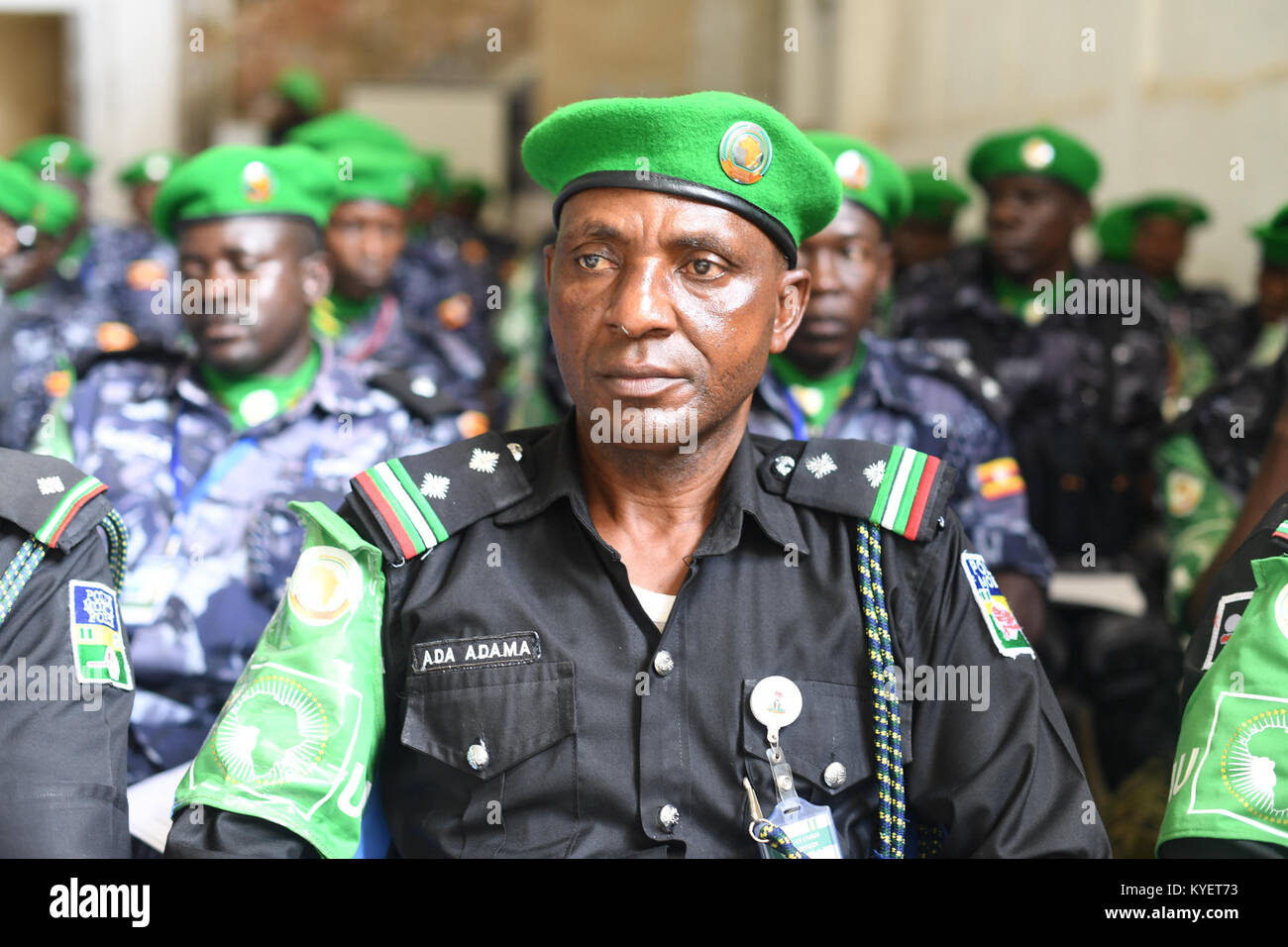 Officers from the Nigerian and Ugandan Formed Police Unit, deployed ...