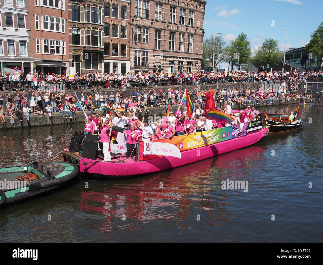 A photograph of Boat 19 during the 2017 Canal Parade in Amsterdam ...