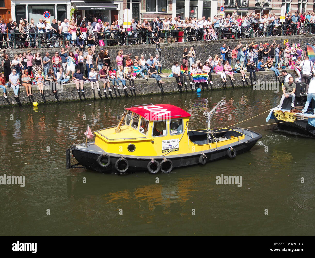 Photograph of Boat 27, 'Proud to be Trans', participating in the Canal ...