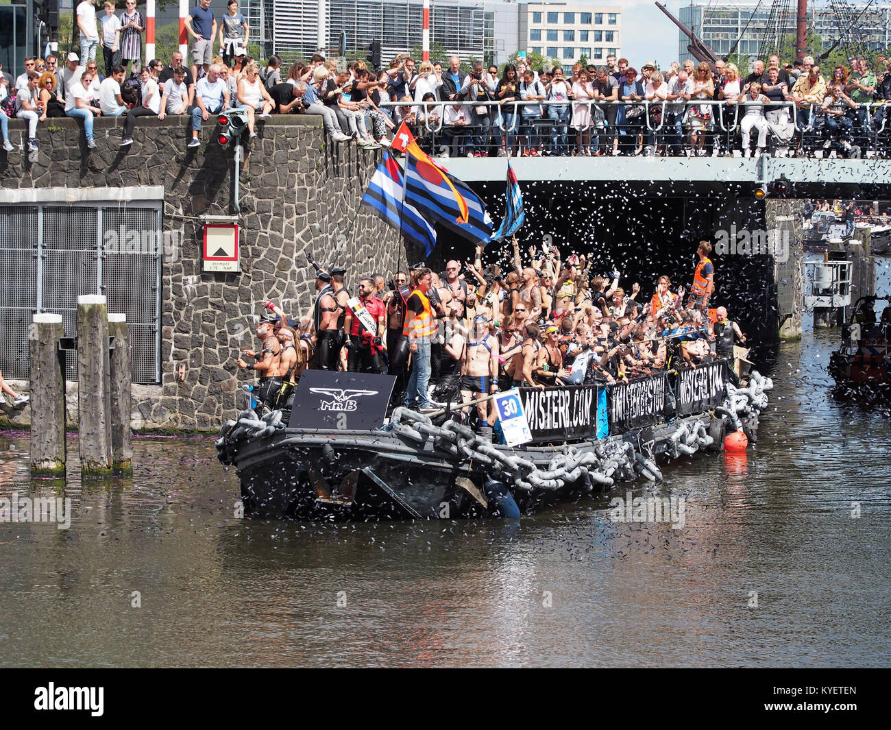 A photograph of Boat 30, Mr B, participating in the 2017 Canal Parade ...