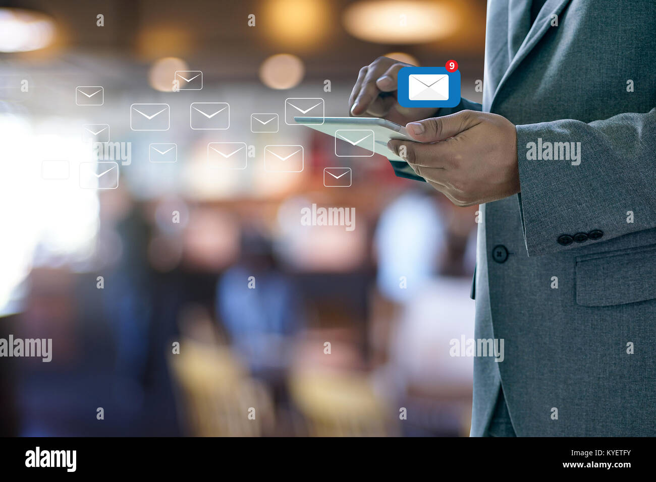 Mail Communication Connection message to mailing contacts inbox to view ...