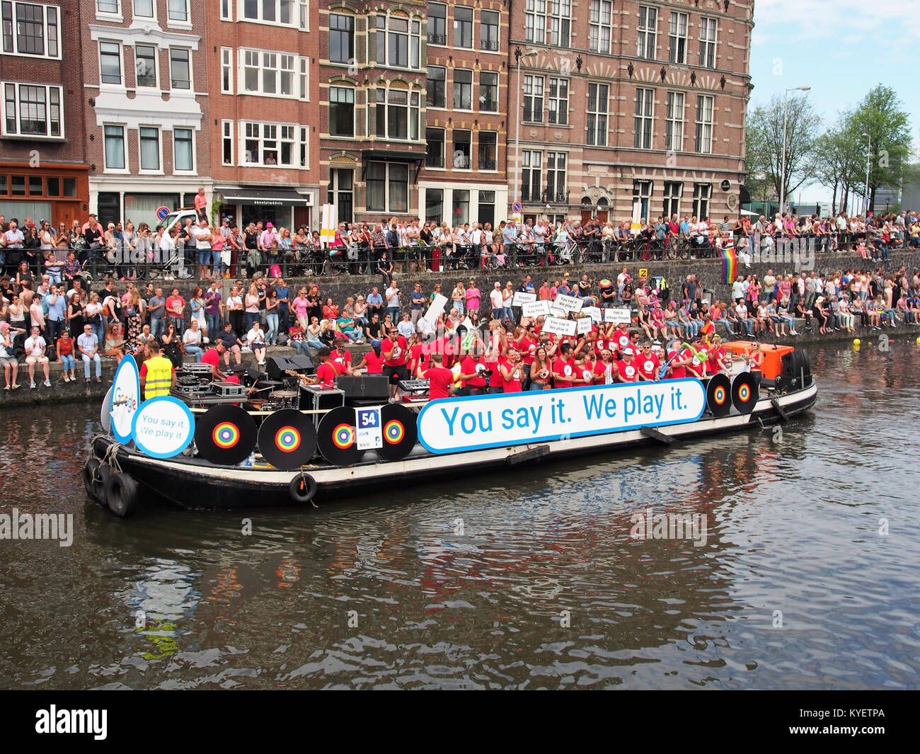 This image shows Boat 54, the Google boat, participating in the 2017 ...