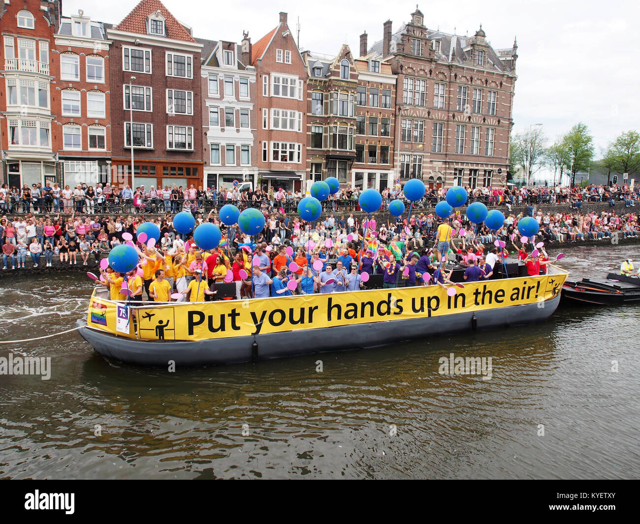This image captures Boat 75, named Luchthaven Schiphol, participating ...