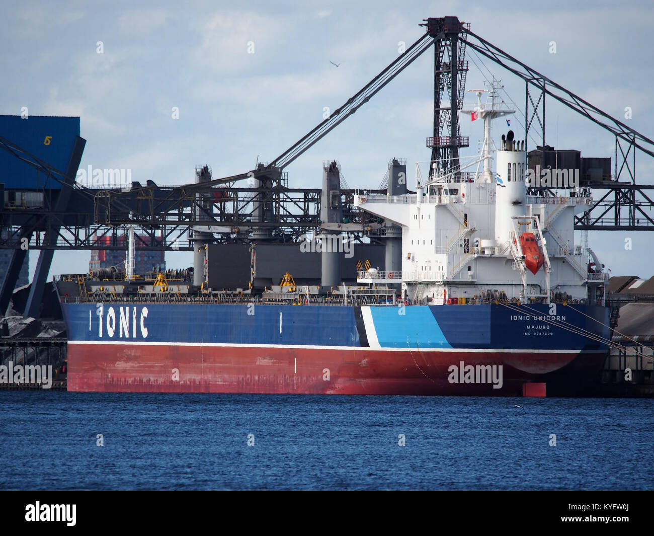 Ionic Unicorn, a large vessel with IMO number 9747429, pictured at the Port of Amsterdam. This ...