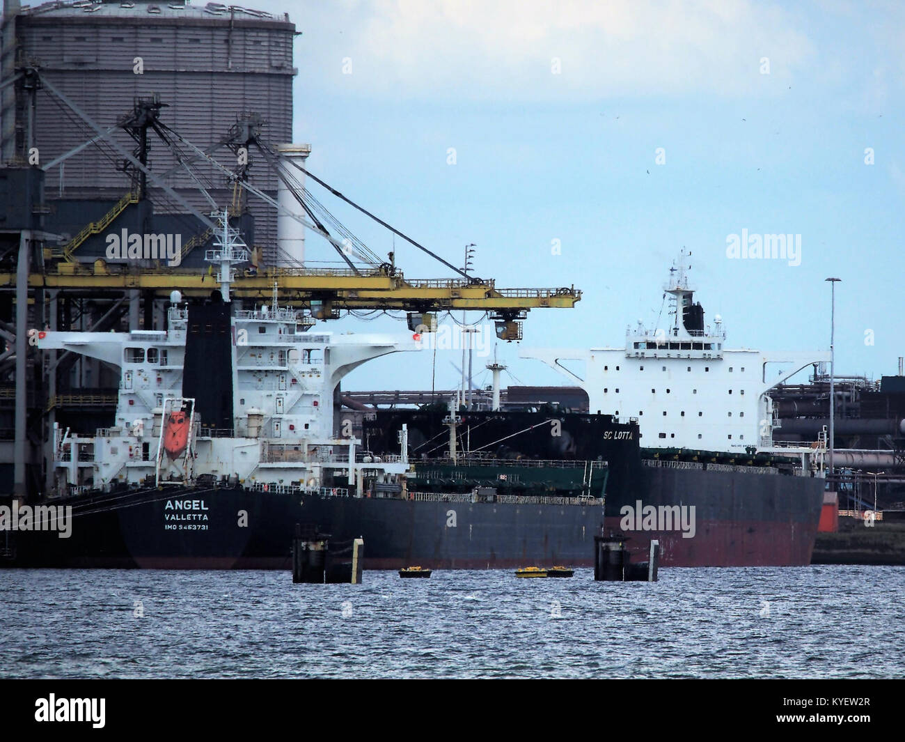 The Angel (IMO 9453731) and SC Lotta (IMO 9425461) ships docked at the ...