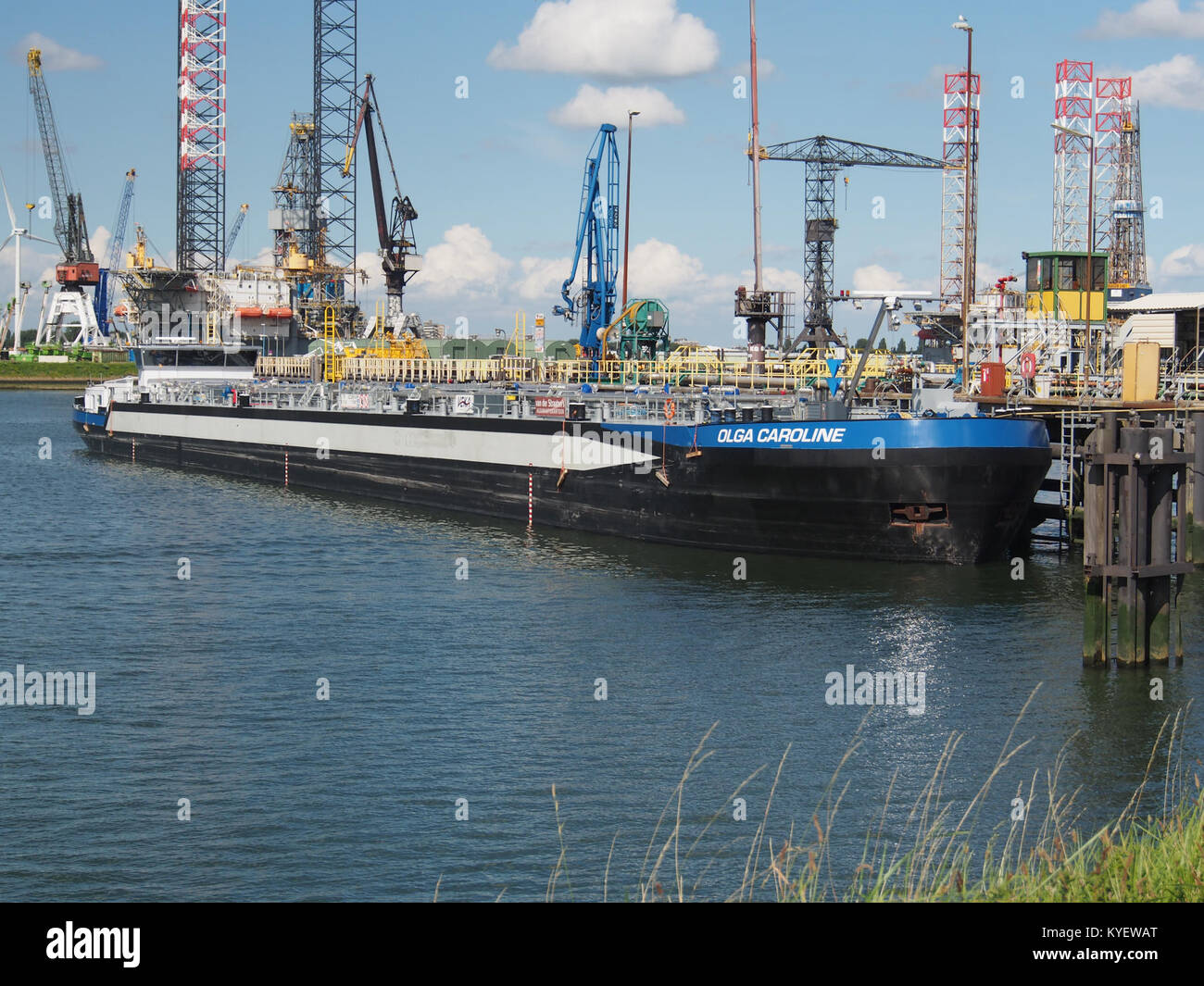 Photograph of the Olga Caroline ship, taken in 2016, docked at ...