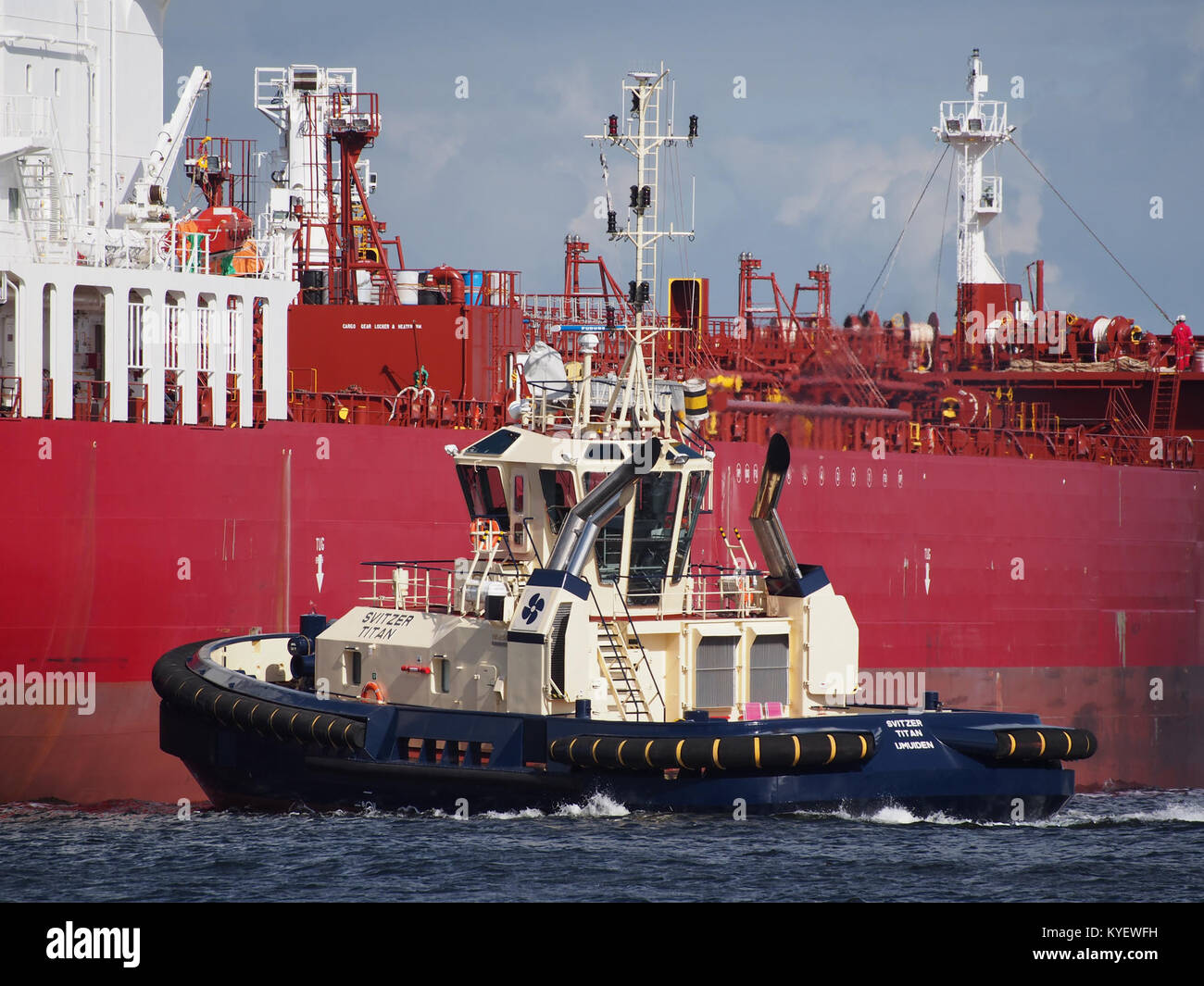 The Svitzer Titan tugboat, built in 2017, with IMO number 9780055 ...