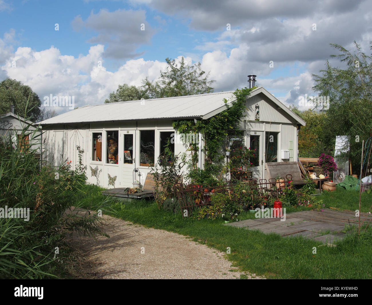 A photograph of Ruigoord, a village in the Netherlands known for its ...