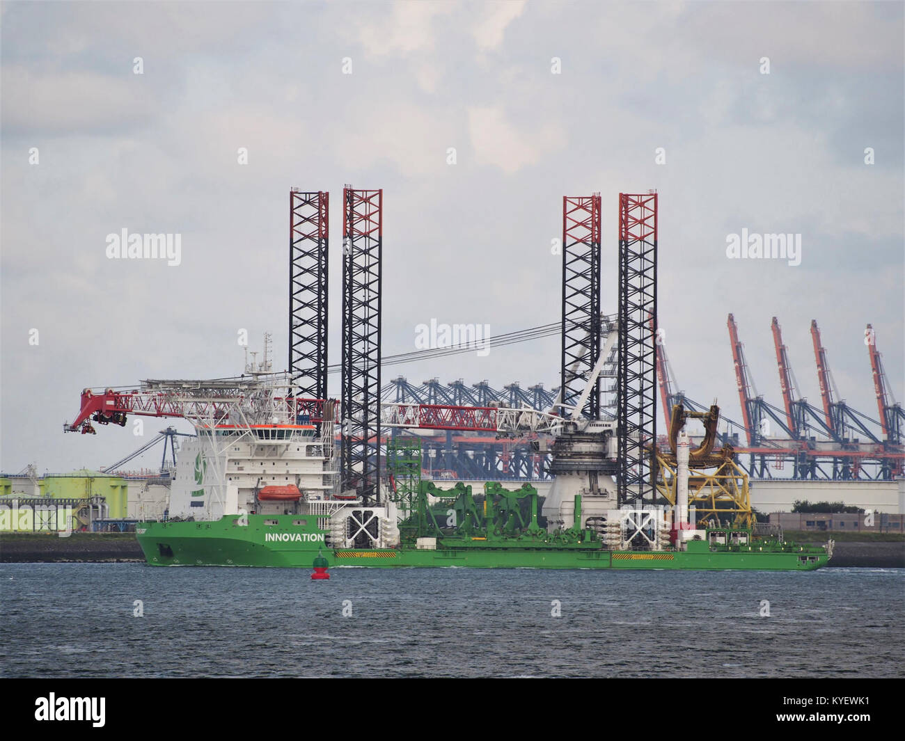 This image shows the Innovation, a cargo ship built in 2012, identified ...