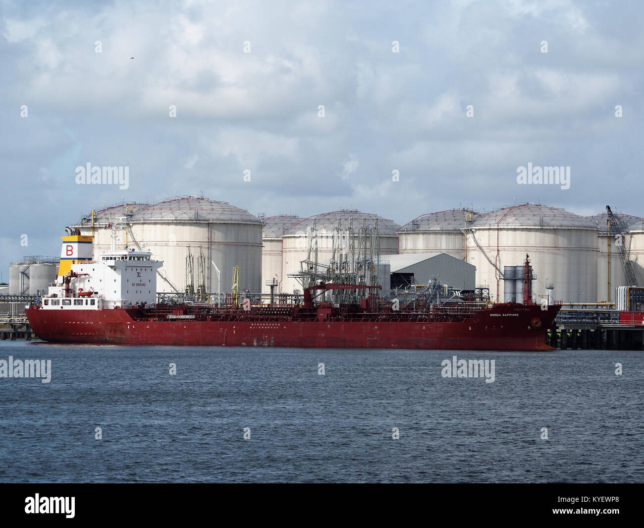 A photo of the Songa Sapphire, a liquefied natural gas (LNG) tanker ...