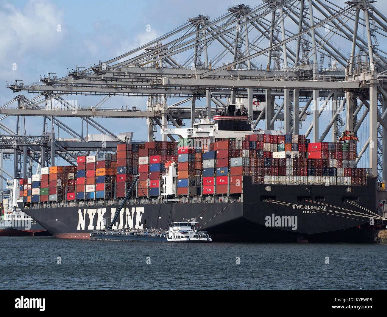 The NYK Olympus, a modern cargo ship built in 2007, captured in the ...