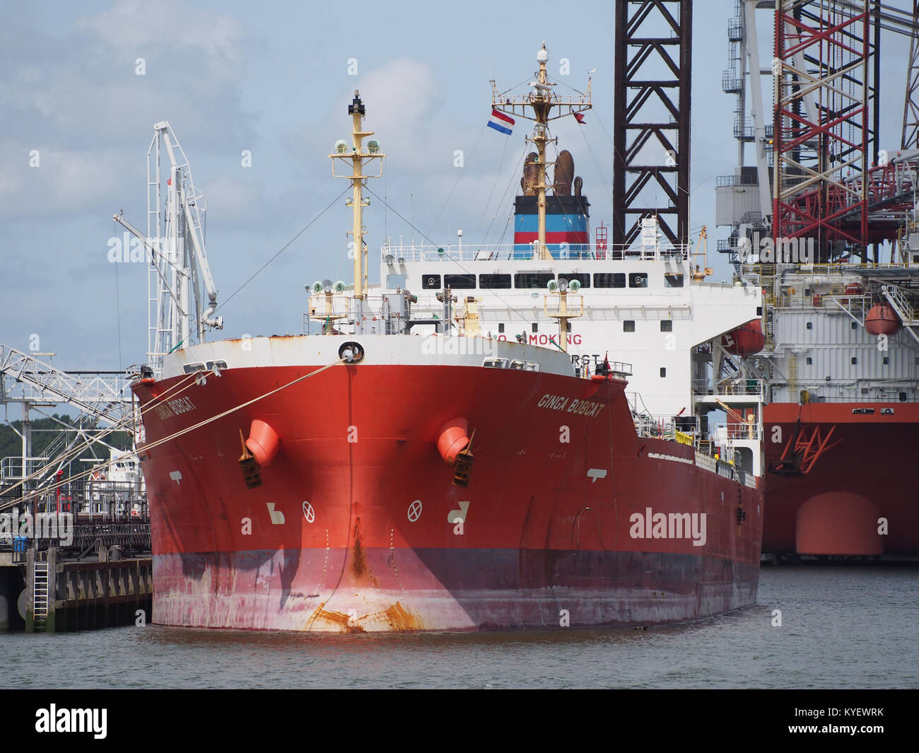 A photograph of the ship 'Ginga Bobcat' taken in 2010 at the Welplaathaven, Port of Rotterdam ...