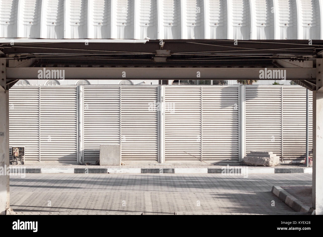 Parking area in Dubai with both vertical and horizontal lines Stock ...
