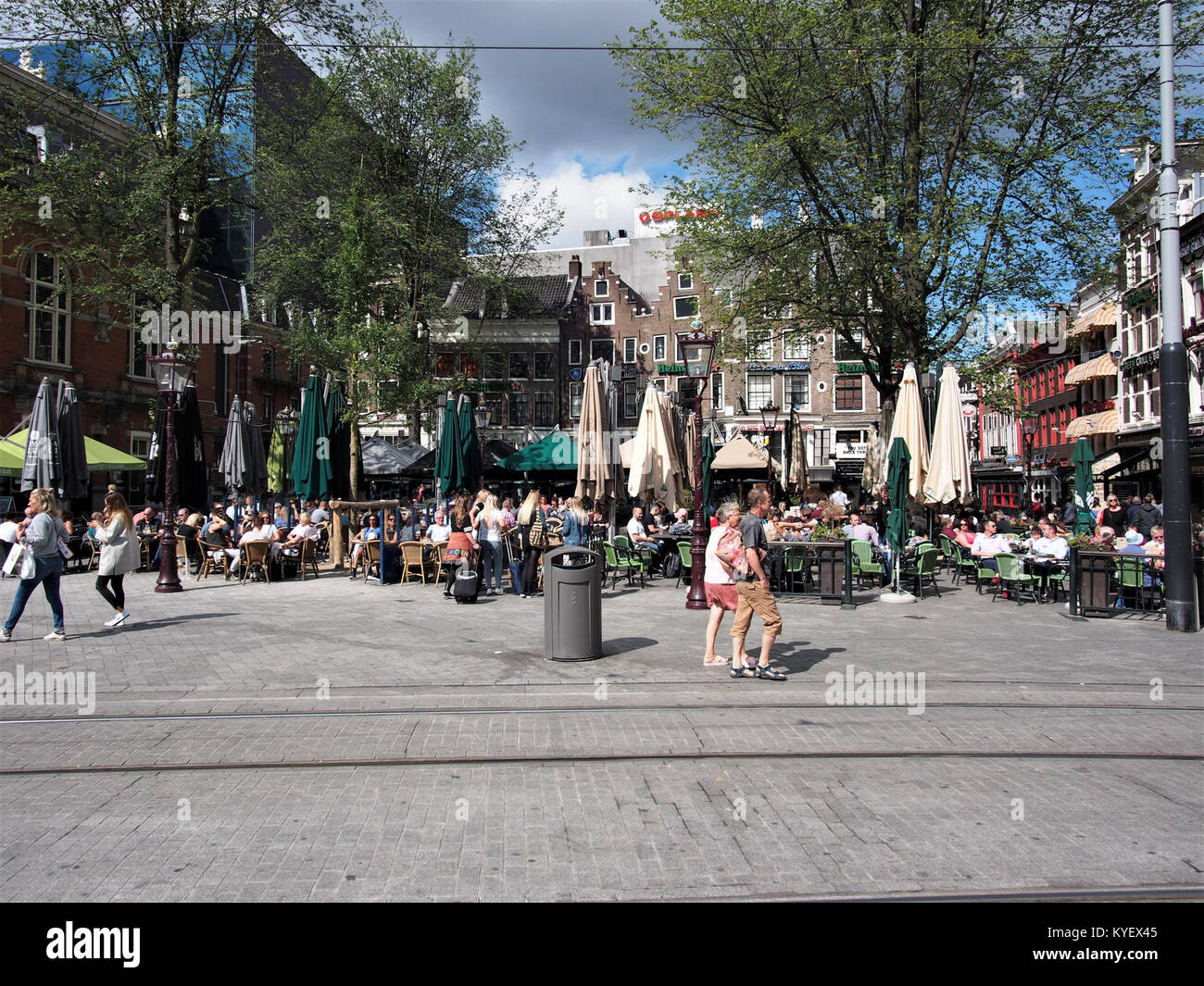 A historical photograph of Leidseplein, one of the most famous squares ...