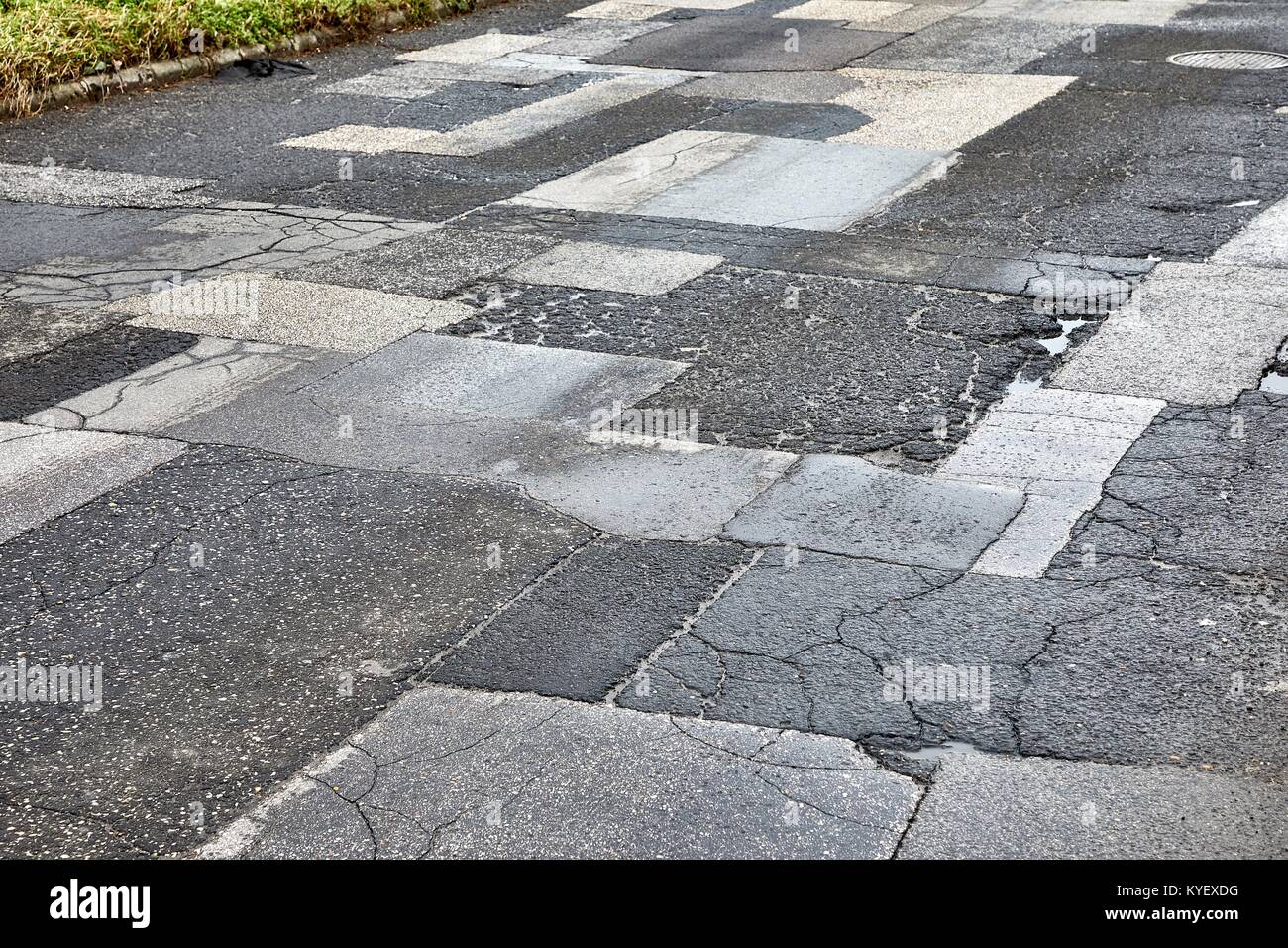 Patched pavement hi-res stock photography and images - Alamy