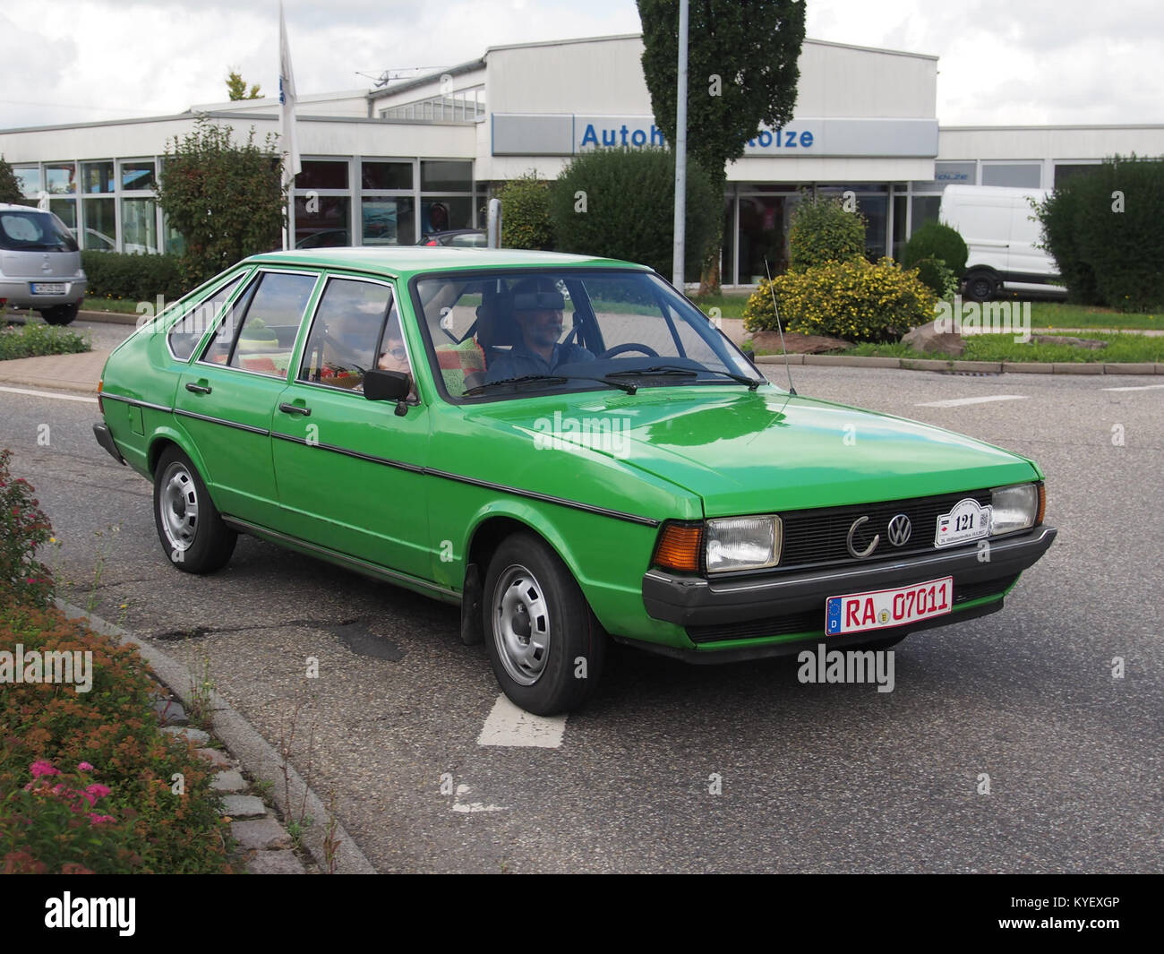 A photograph of participant 121 driving a Volkswagen during the 2017 ...