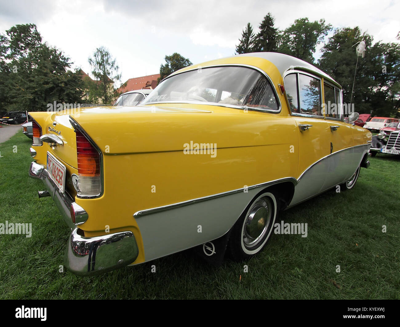 This image captures an Opel Rekord 1700 participating in the 2017 ...