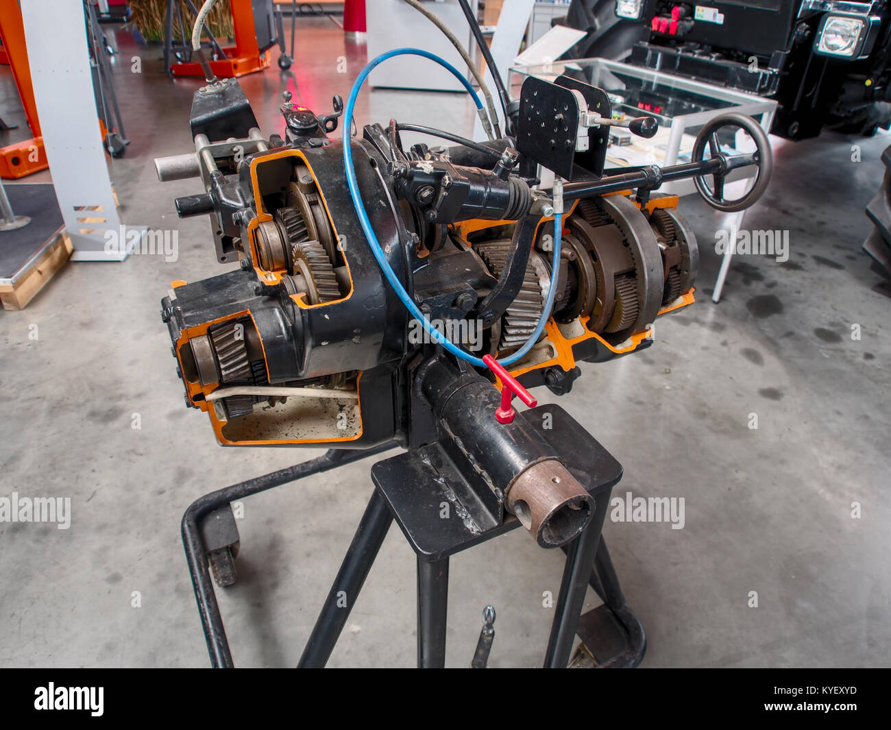 A photograph from the Unimog Museum showcasing the gear mechanisms ...