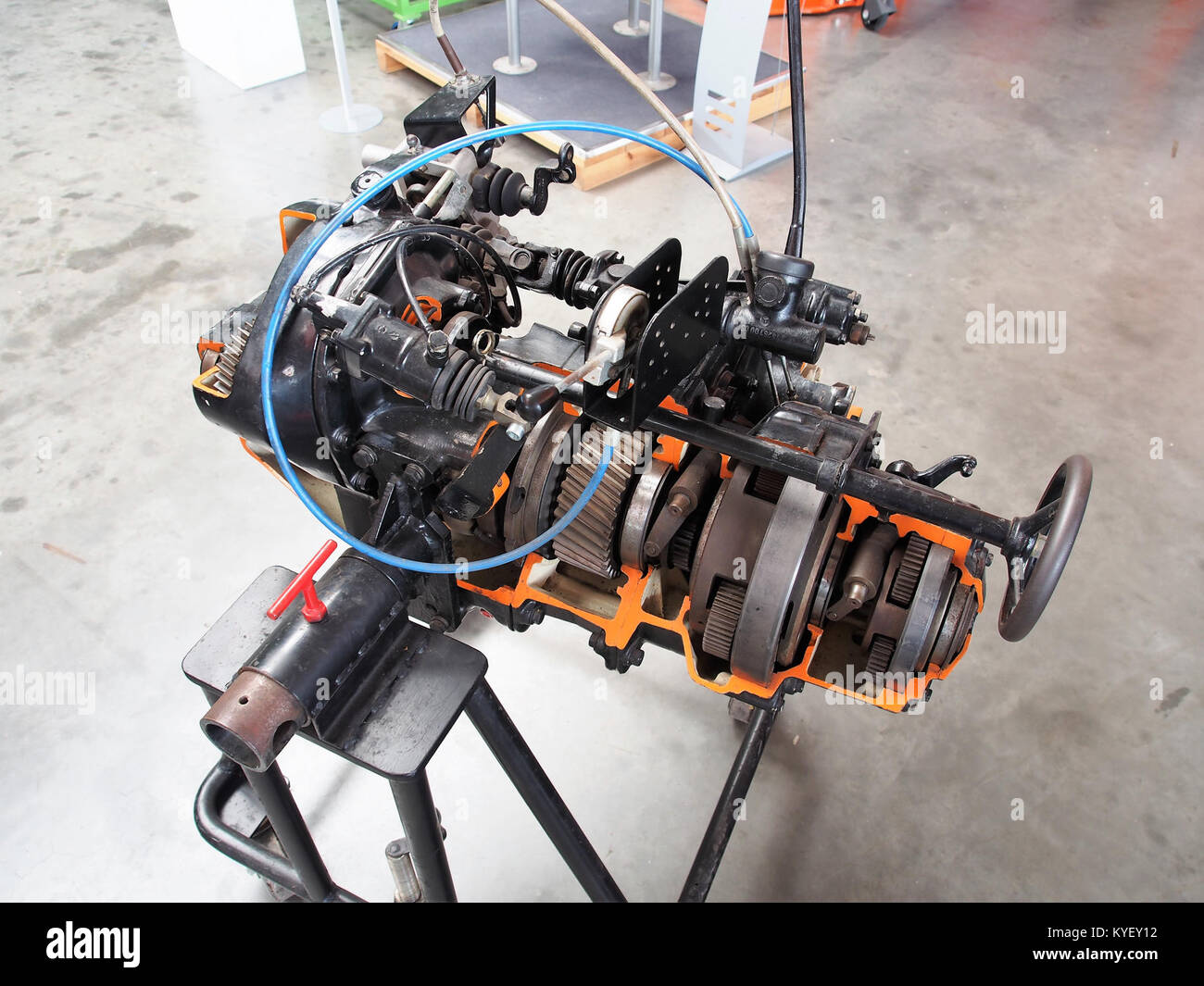 A photograph of the Unimog gearbox, displayed at the Unimoc Museum ...
