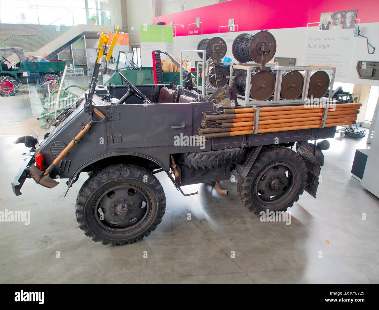 A 2010 Unimog vehicle on display at the Unimog Museum, showcasing its ...