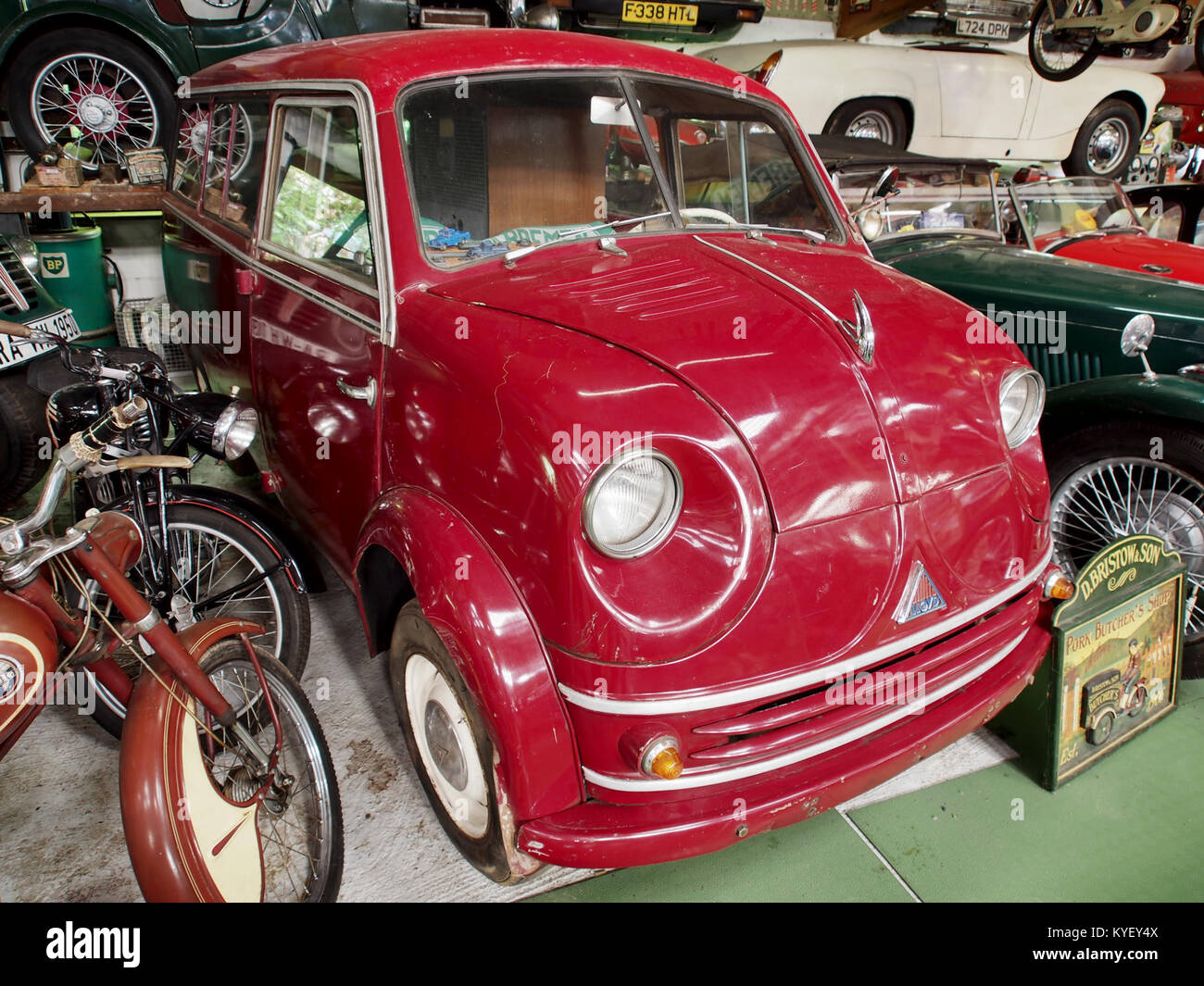 This image captures a display of the Lloyd automobile at the ...