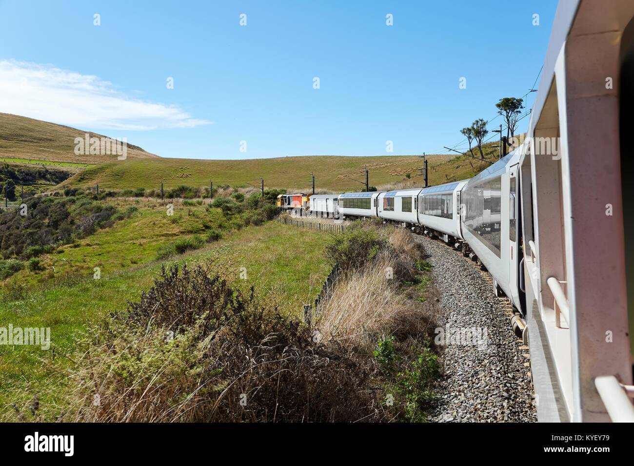 Railroad travel view Stock Photo - Alamy