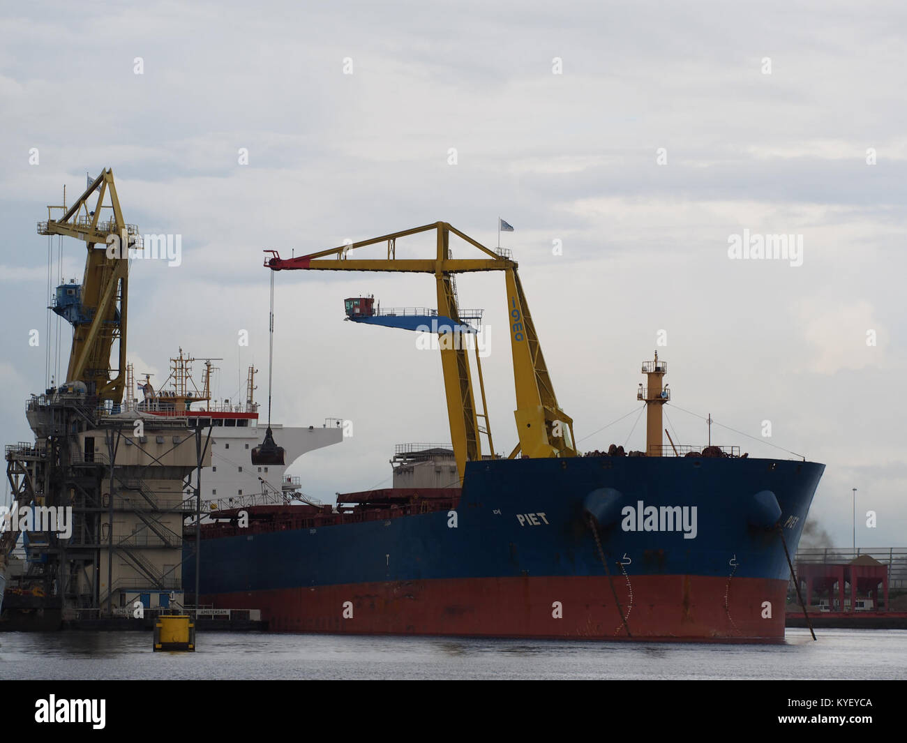 The Piet ship, IMO number 9568574, docked at the Port of Amsterdam in ...