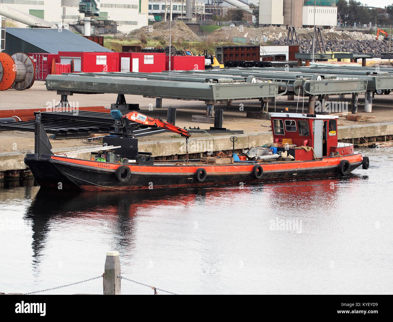 A photograph showing the Steven ENI 03020371, an offshore supply vessel ...