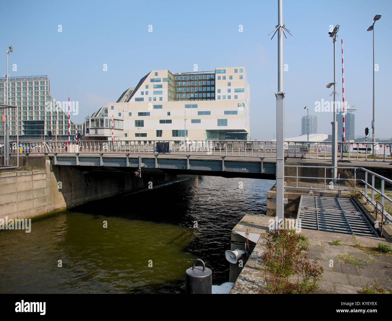 A photograph of Brug 314, located at the Westerdok-sluis, a historic ...