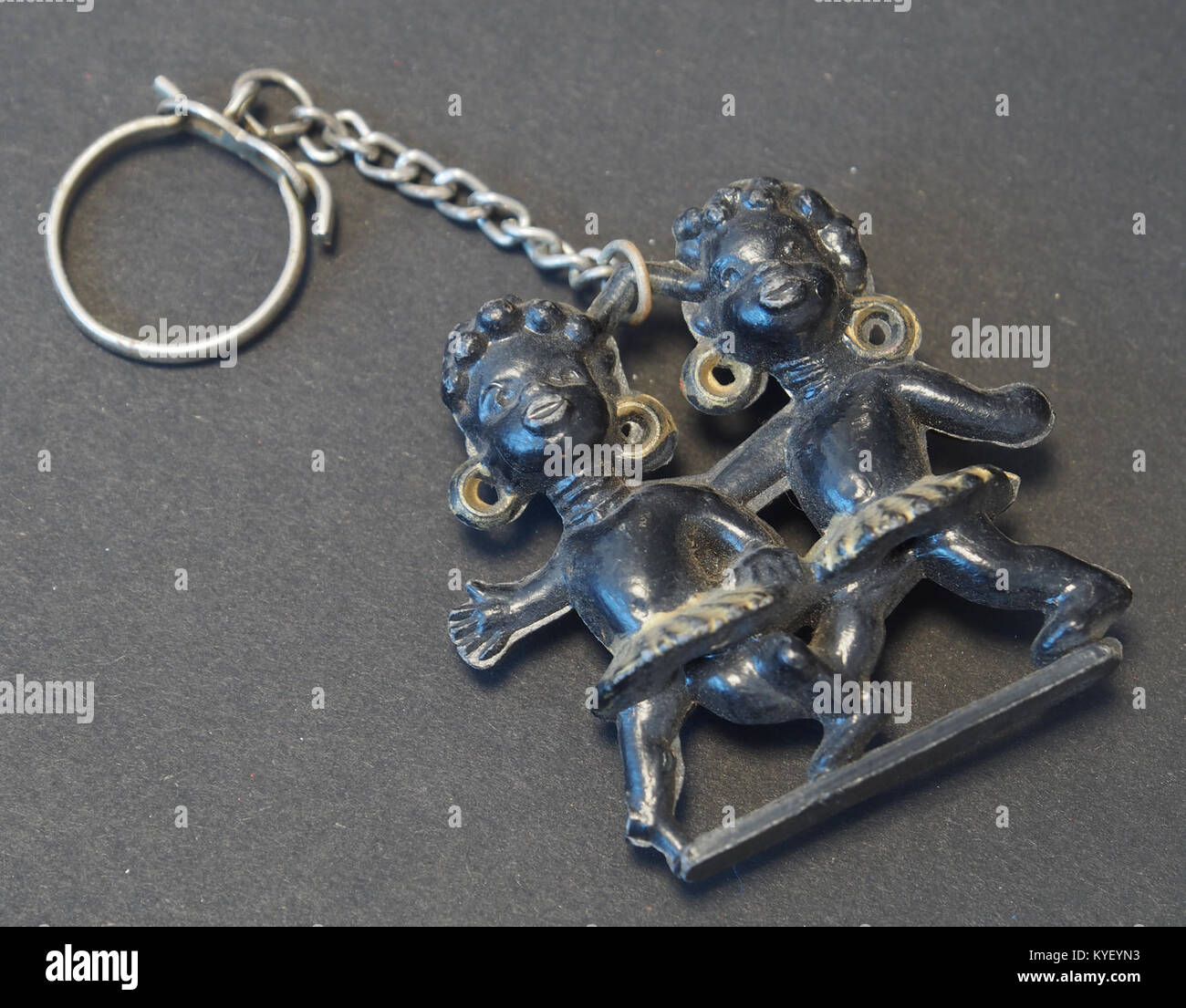 A traditional keychain featuring an indigenous design, possibly from a ...