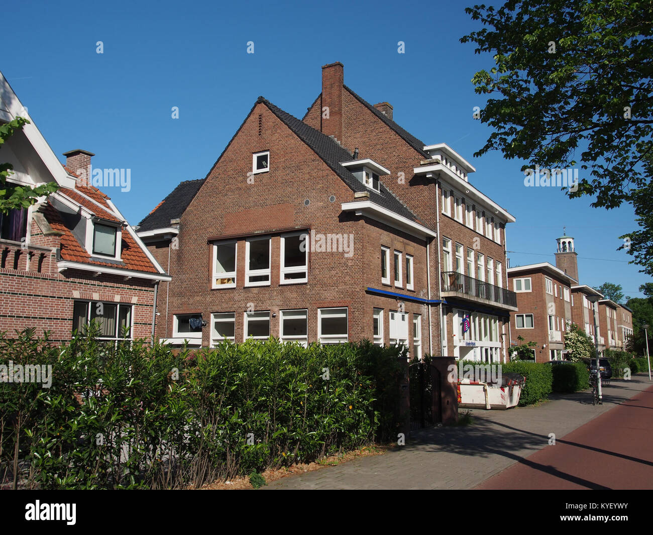 A historical photograph of the building at Middenweg 90, capturing the ...