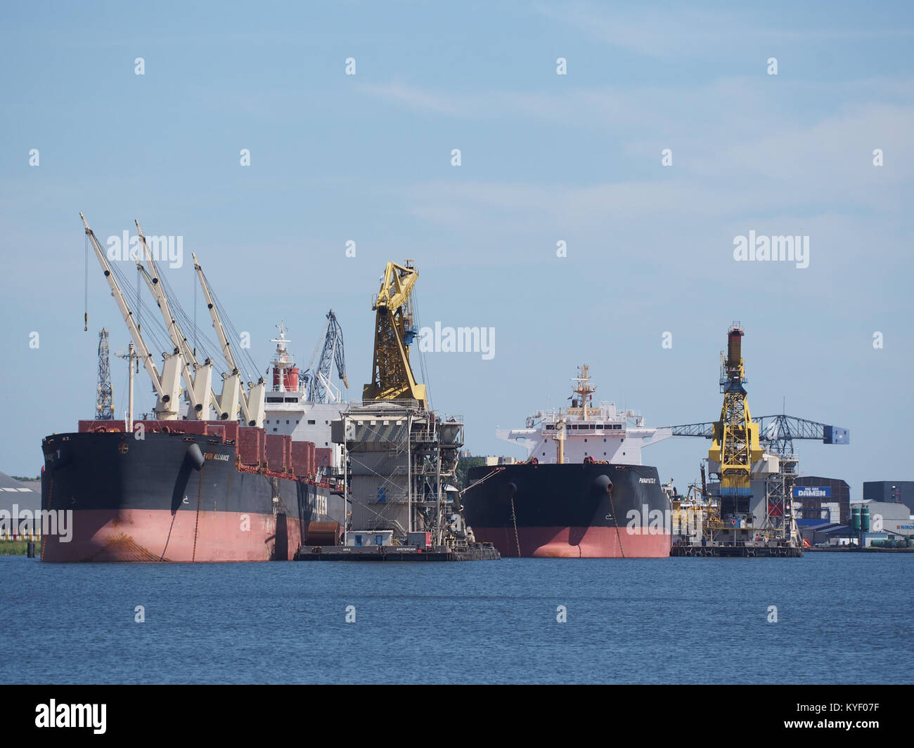 A photo showing the Panayiota K (IMO 9455856) and Ever Alliance (IMO ...