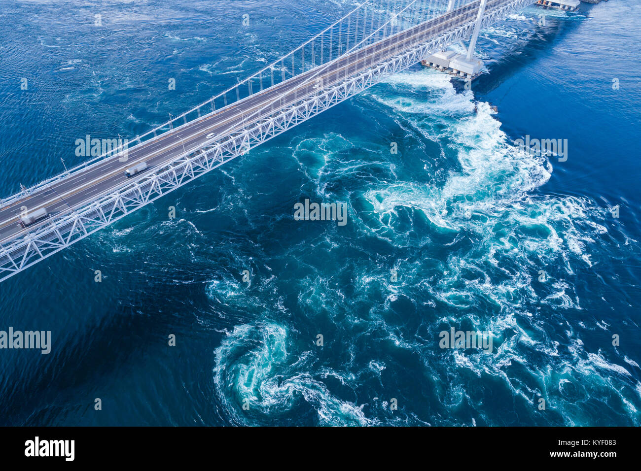 Onaruto Bridge, view from Naruto City, Tokushima Prefecture, Japan ...