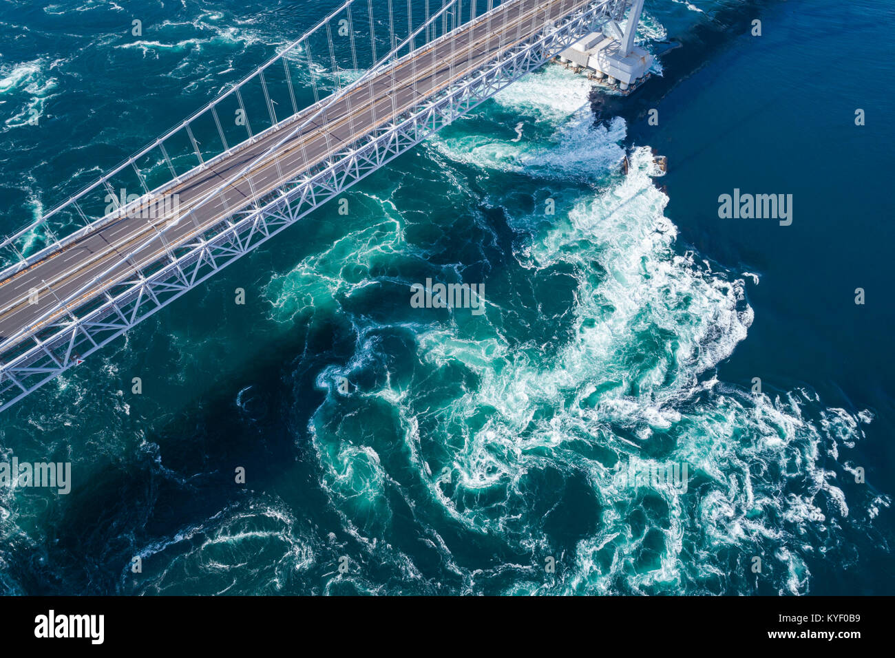 Onaruto Bridge, view from Naruto City, Tokushima Prefecture, Japan ...