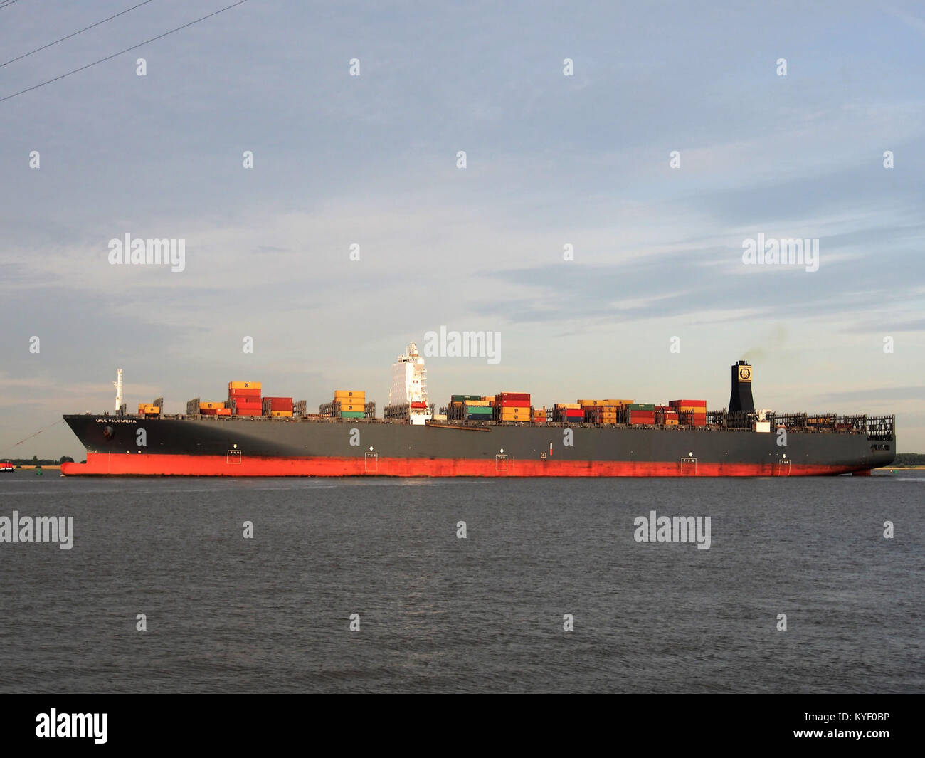 The MSC Filomena, a modern container ship, docked at the Port of ...