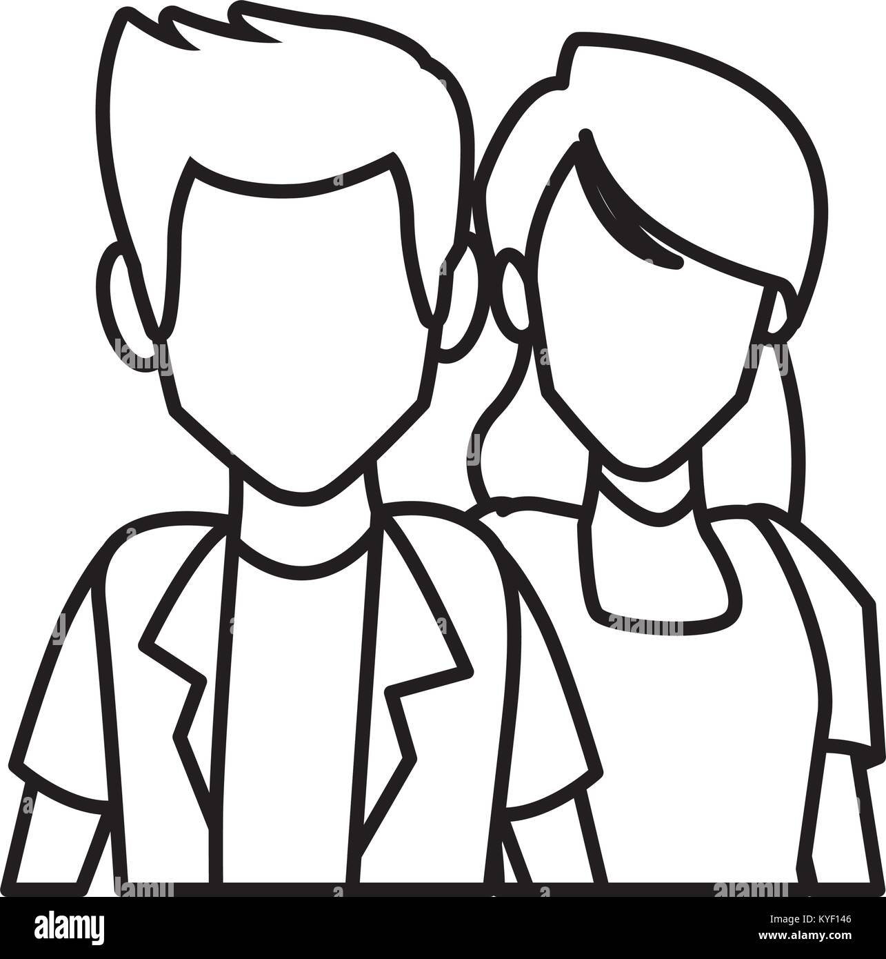 Couple of friends cartoon Stock Vector Image & Art - Alamy