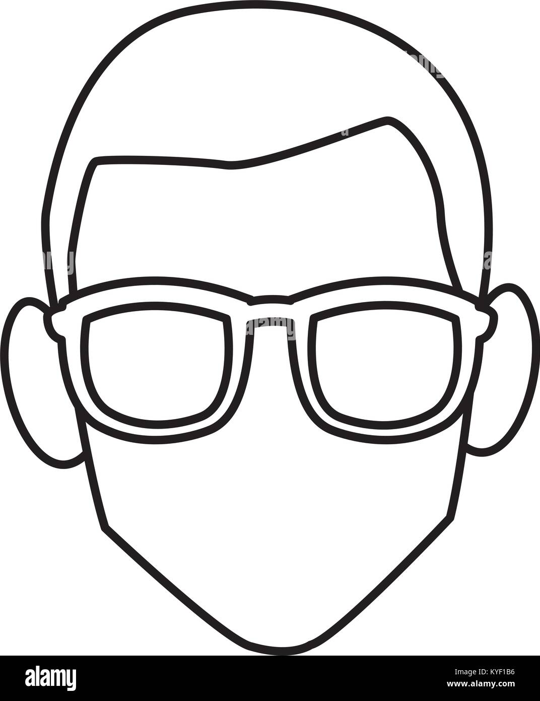 Faceless man with glasses Stock Vector Image & Art - Alamy