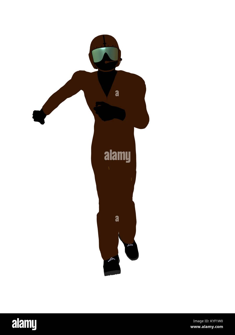 Male pilot silhouette illustration on a white background Stock Photo ...