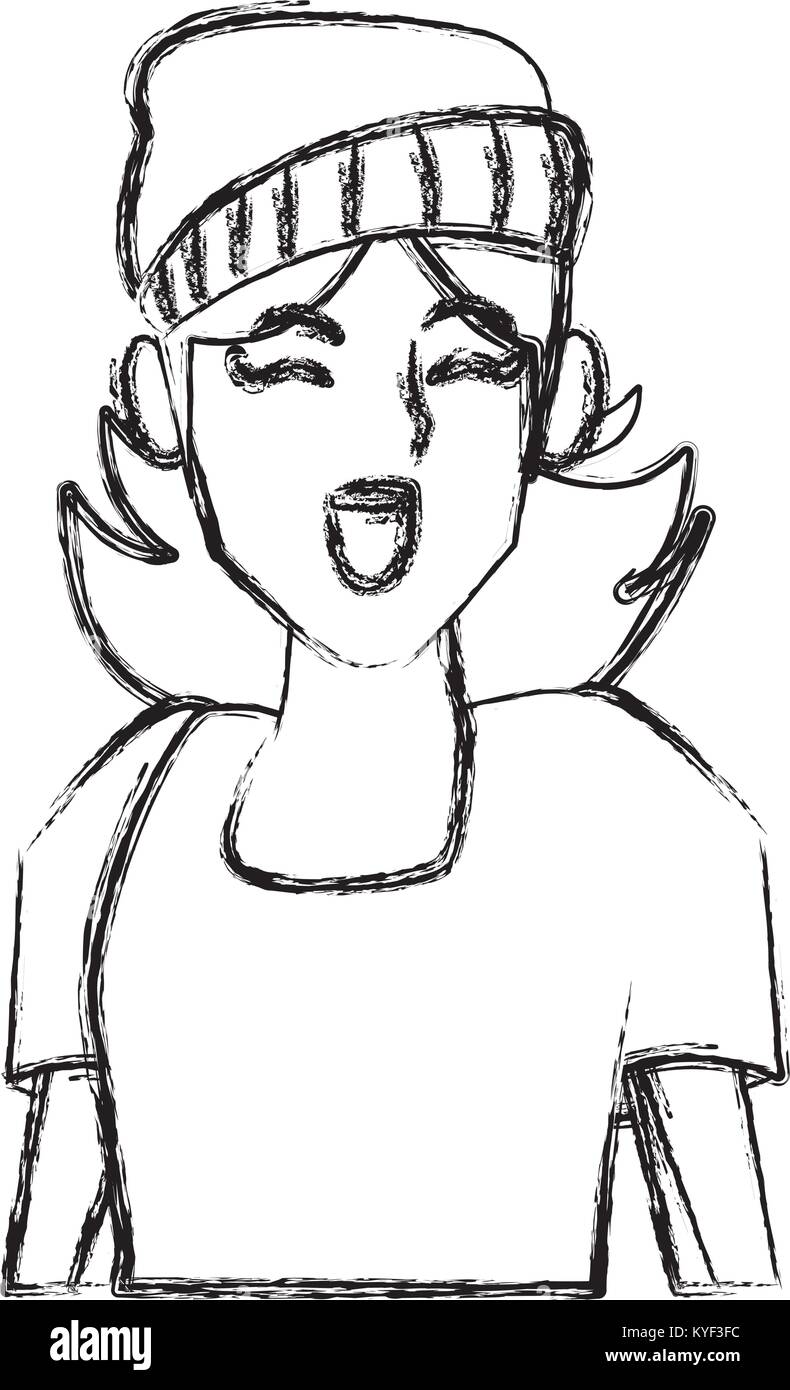 Woman profile smiling cartoon Stock Vector Image & Art - Alamy