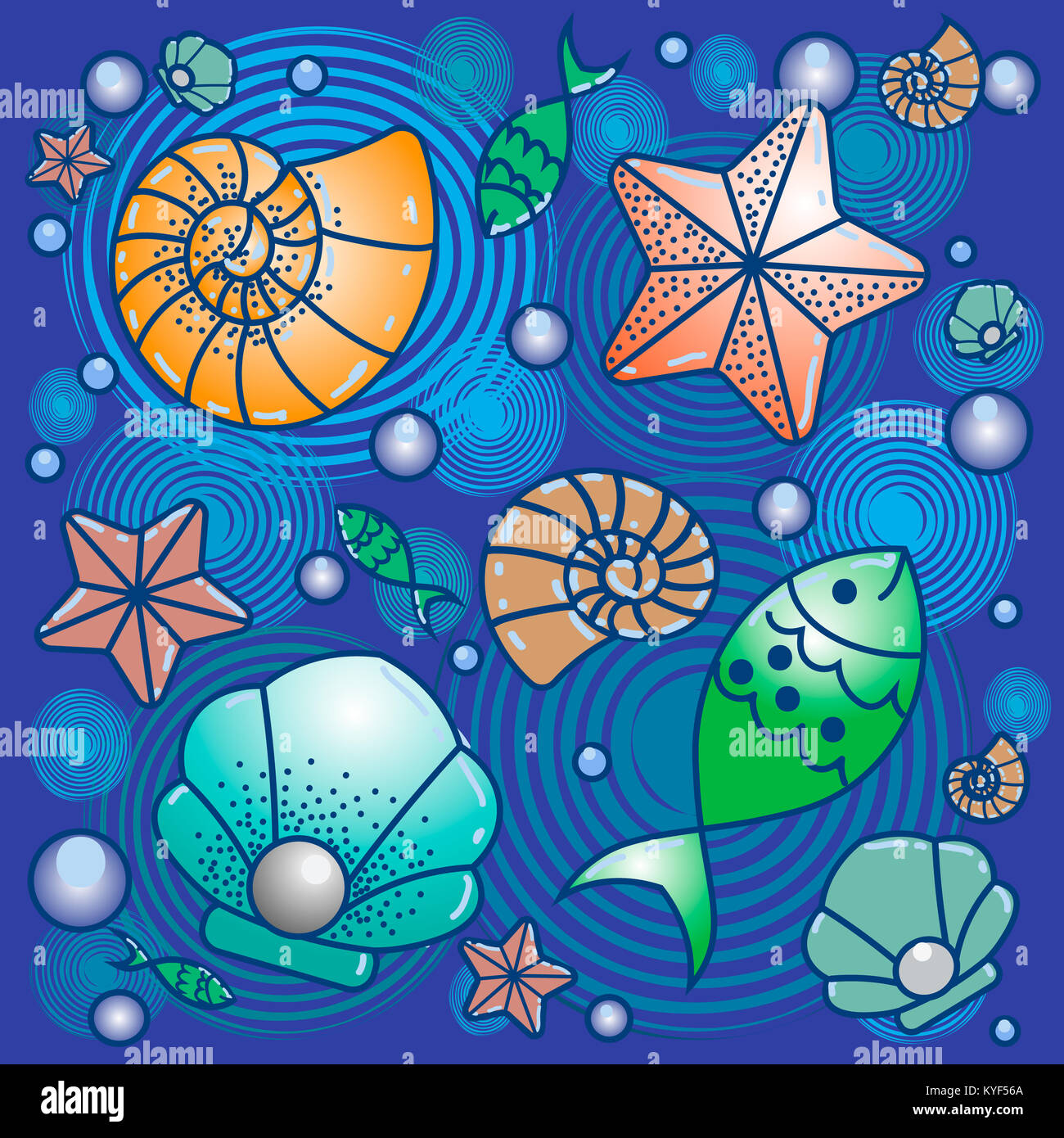 Sea fish wild life, summer ocean style Stock Photo - Alamy