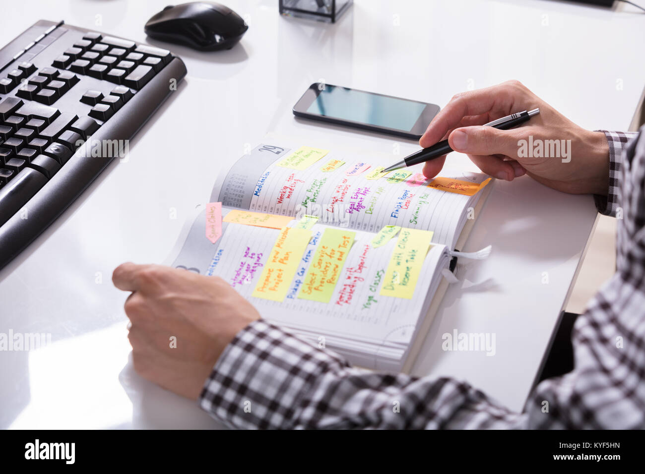 Planner plan write schedule calendar hi-res stock photography and ...