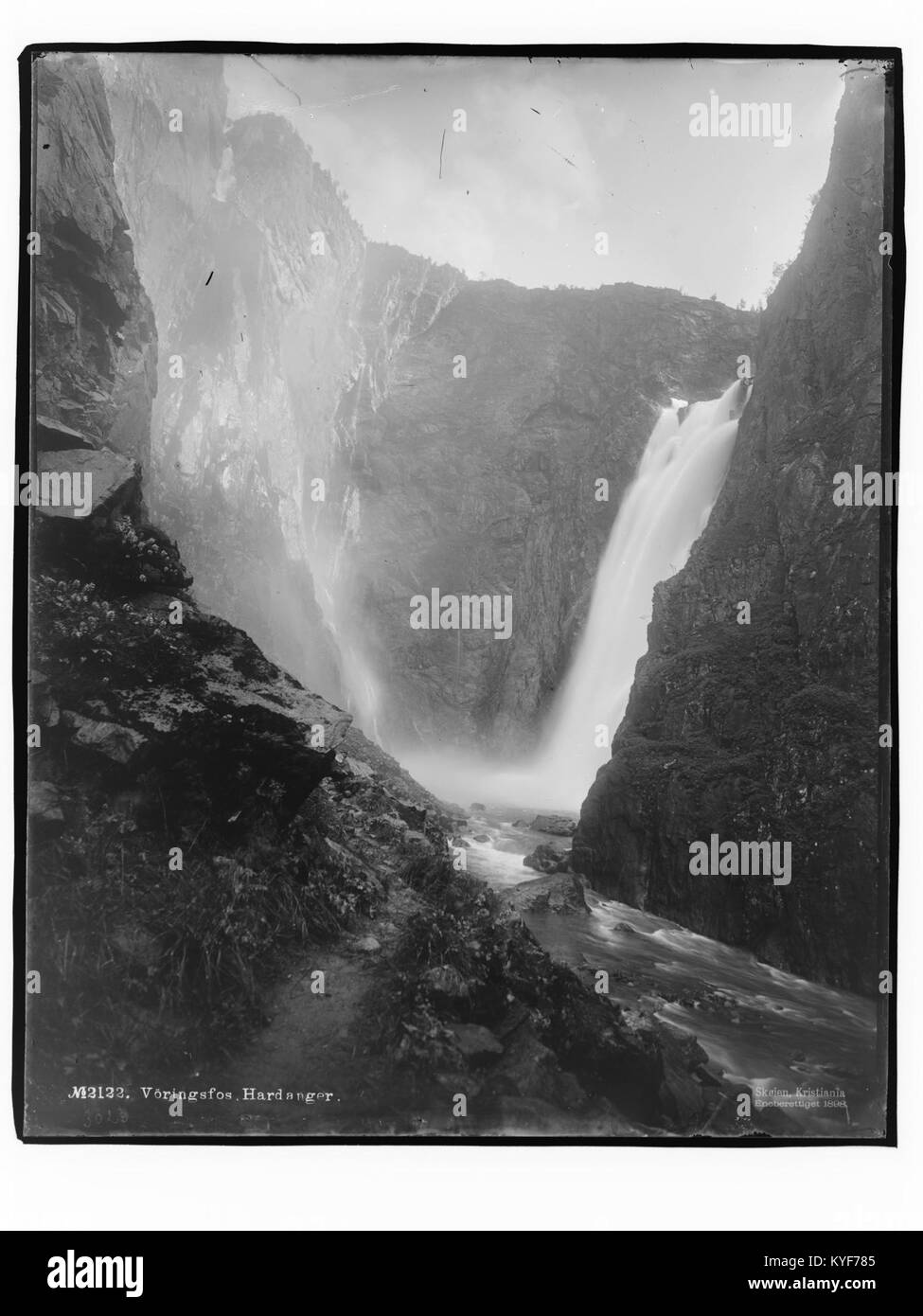Vöringsfos. Hardanger - NB MS G4 0700 Stock Photo - Alamy