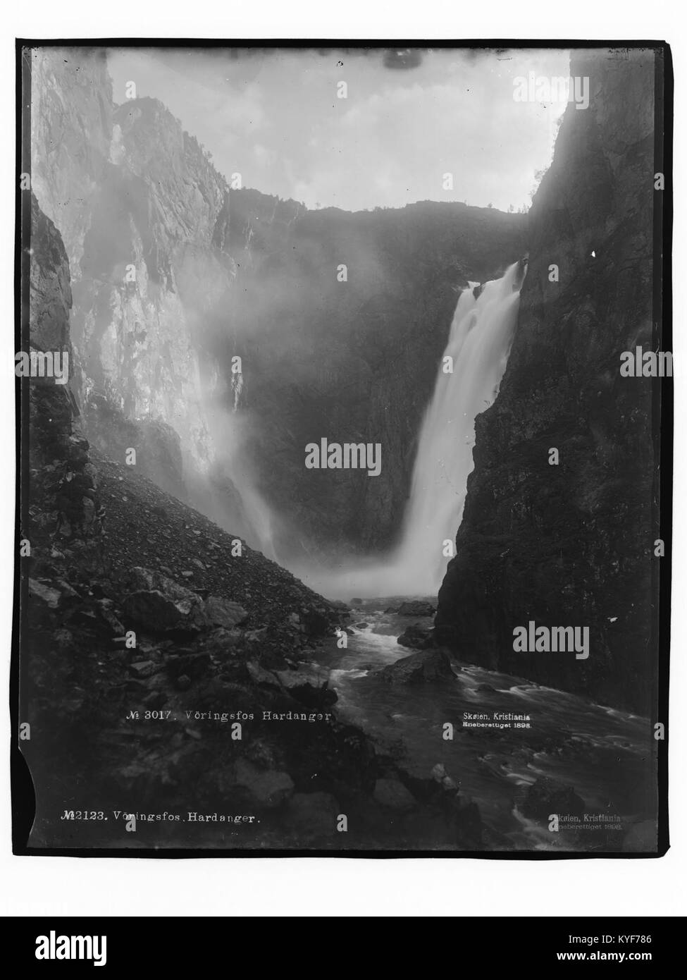 Vöringsfos. Hardanger - NB MS G4 0812 Stock Photo - Alamy