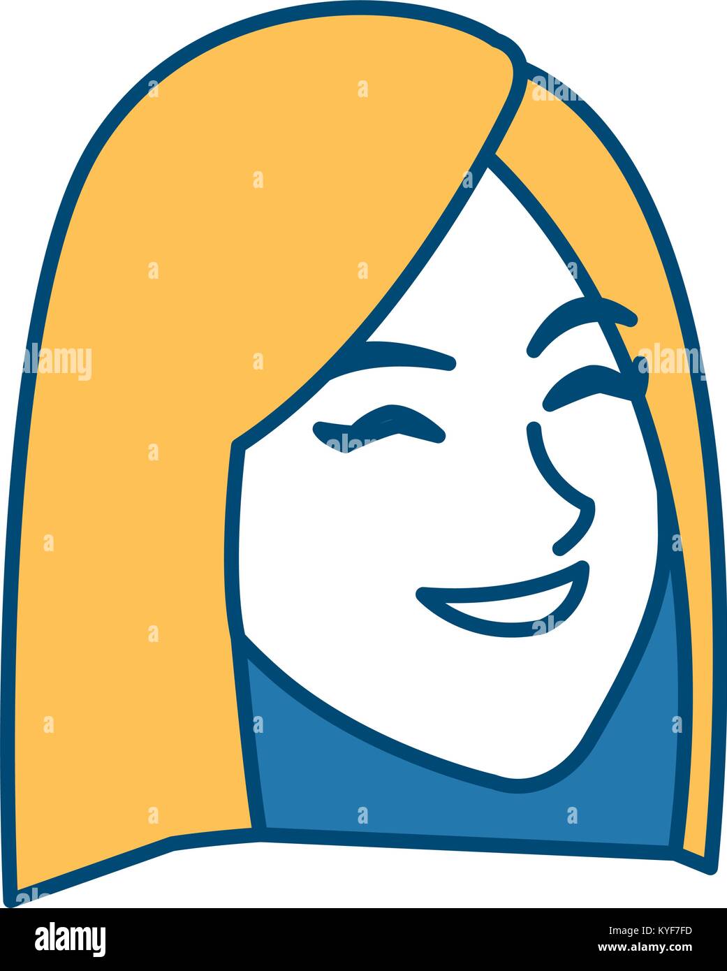 Woman face smiling cartoon Stock Vector Image & Art - Alamy