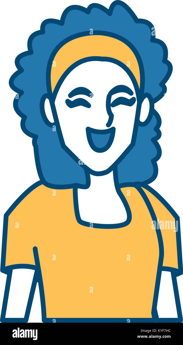 Woman profile smiling cartoon Stock Vector Image & Art - Alamy