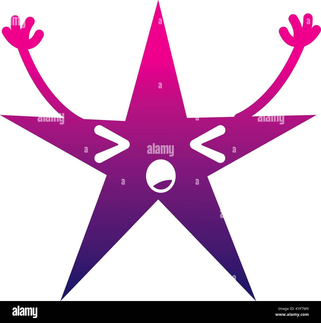 silhouette sleeping shiny star kawaii with arms Stock Vector Image ...